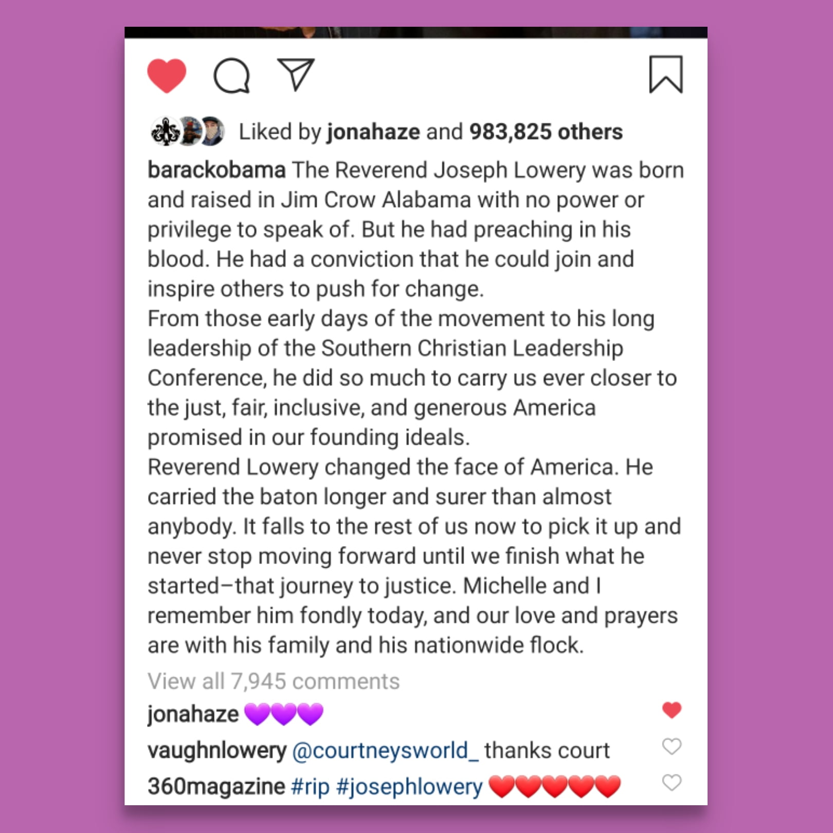 REMEMBERING JOSEPH LOWERY - 360 MAGAZINE - GREEN | DESIGN | POP | NEWS