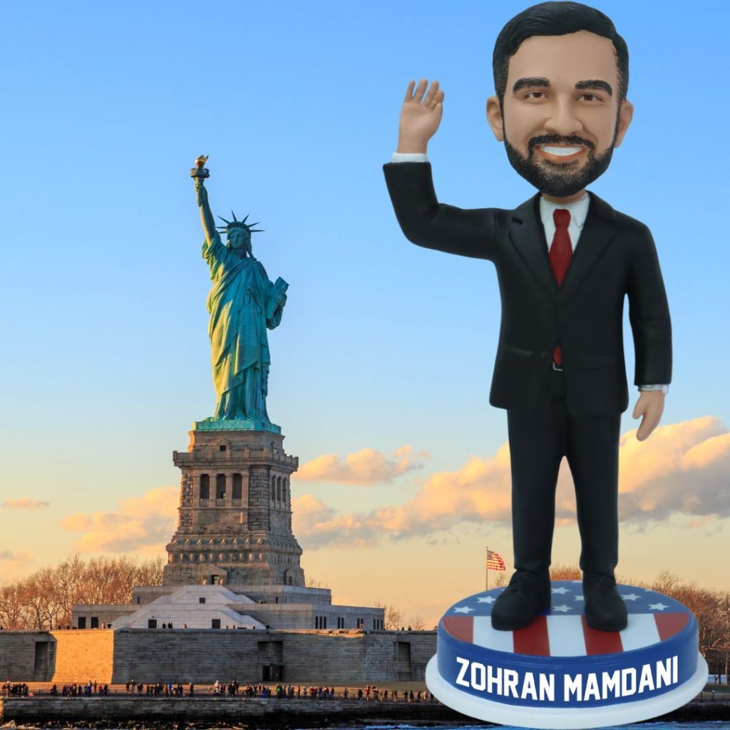First Zohran Mamdani Bobblehead Unveiled - 360 MAGAZINE - GREEN ...